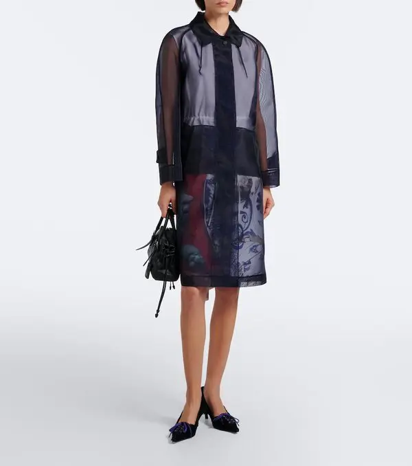 Prada Printed Cotton-blend Midi Dress