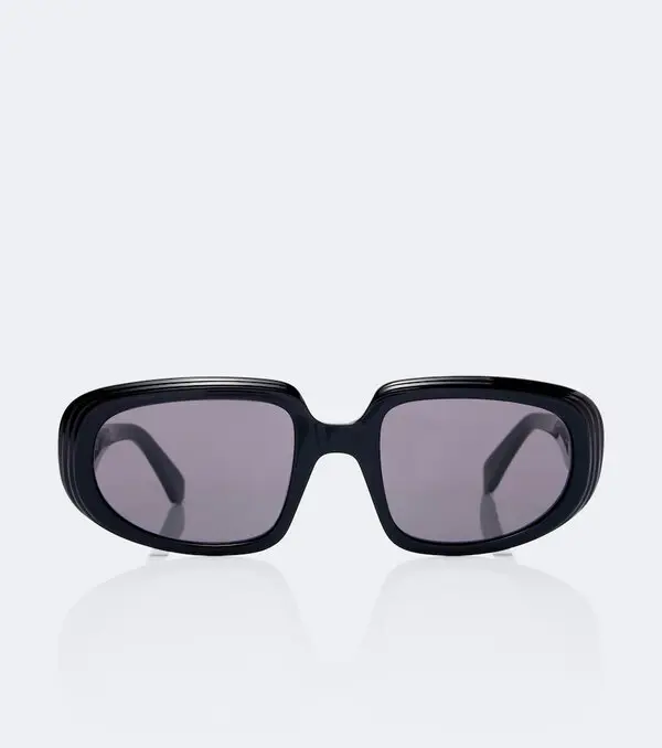 Loewe Mini Anagram Steps Rectangular Sunglasses - Black