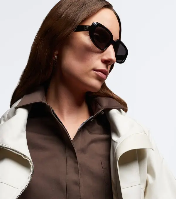 Loewe Mini Anagram Steps Rectangular Sunglasses