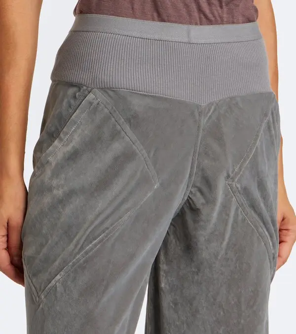Rick Owens Bias Velvet Wide-leg Pants