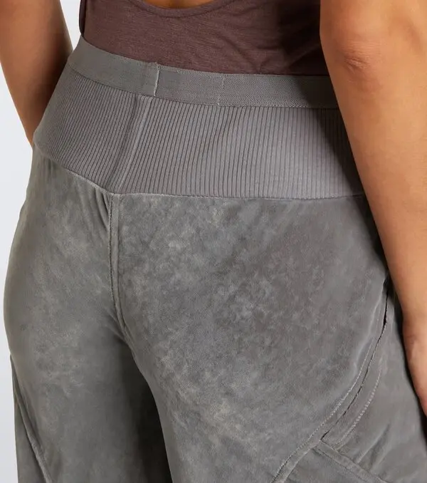 Rick Owens Bias Velvet Wide-leg Pants