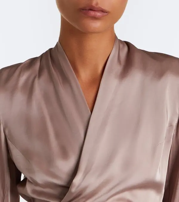 Rick Owens Laura Draped Satin Top