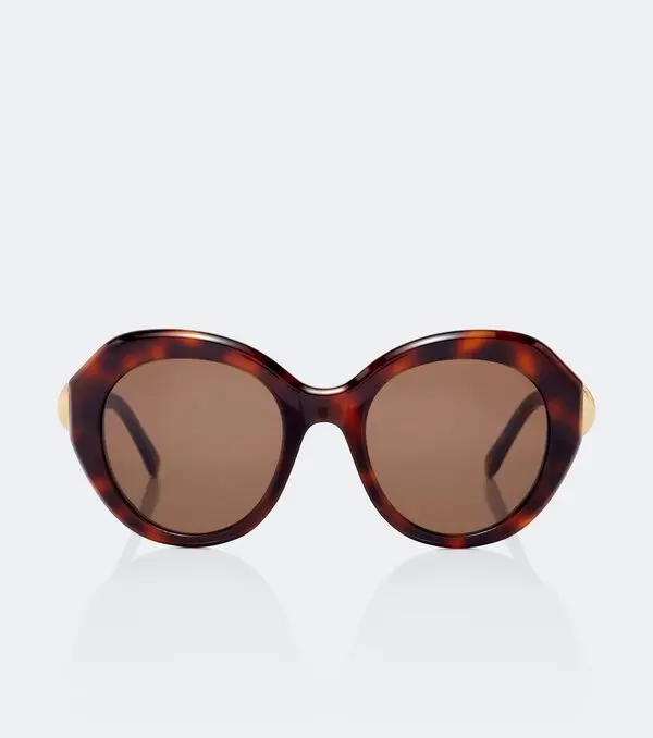 Loewe Coil Round Frame Sunglasses - Brown