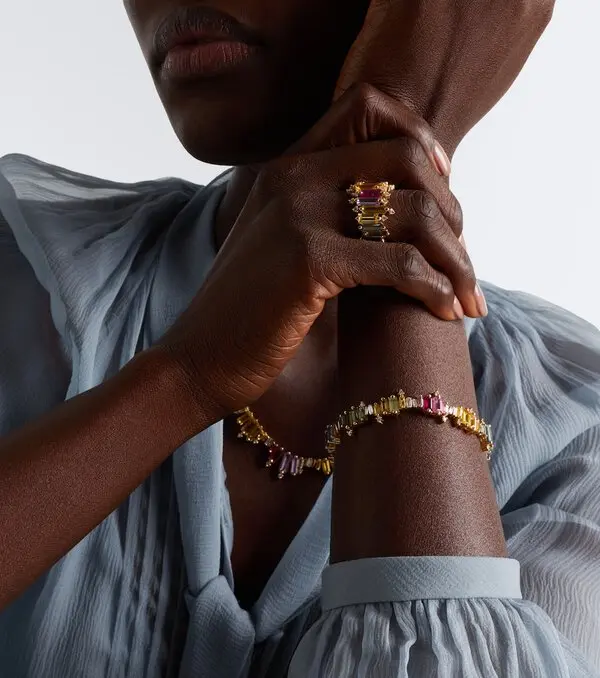 SUZANNE KALAN Bold Burst 18kt Bracelet With Sapphires And Diamonds