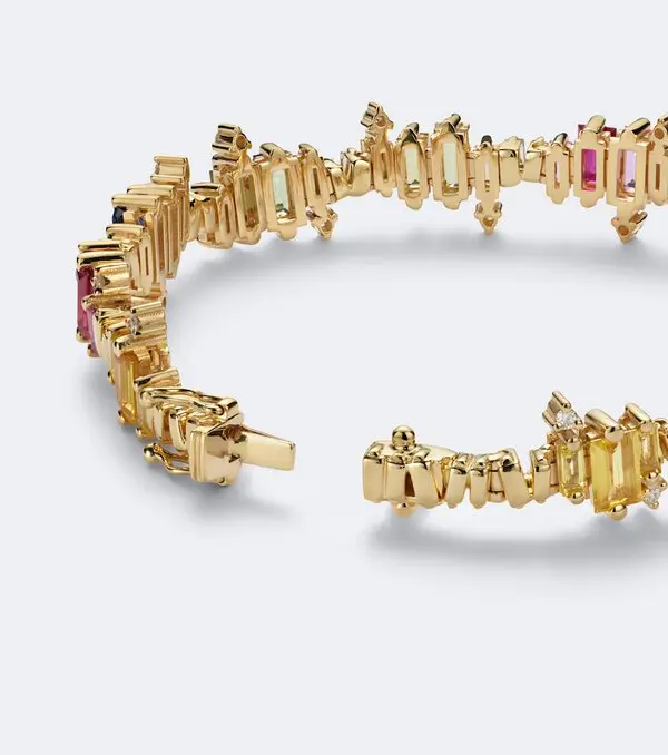 SUZANNE KALAN Bold Burst 18kt Bracelet With Sapphires And Diamonds