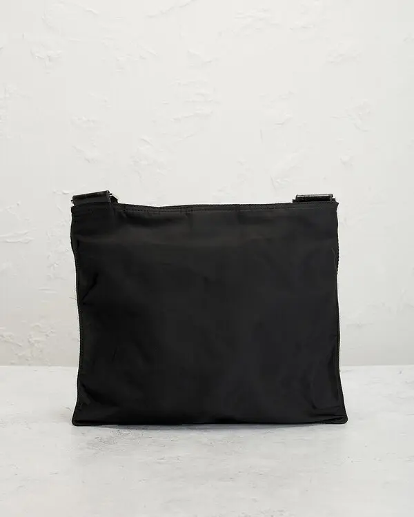 FWRD RENEW Prada Tessuto Flat Messenger Bag