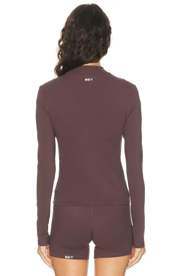 SET ACTIVE Sporty Warm Up Jacket - Cacao