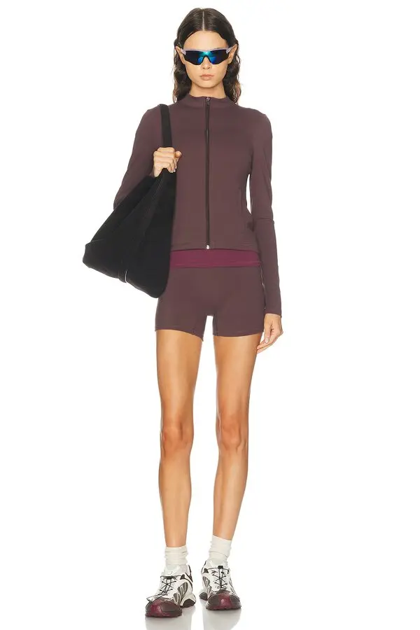 SET ACTIVE Sporty Warm Up Jacket - Cacao