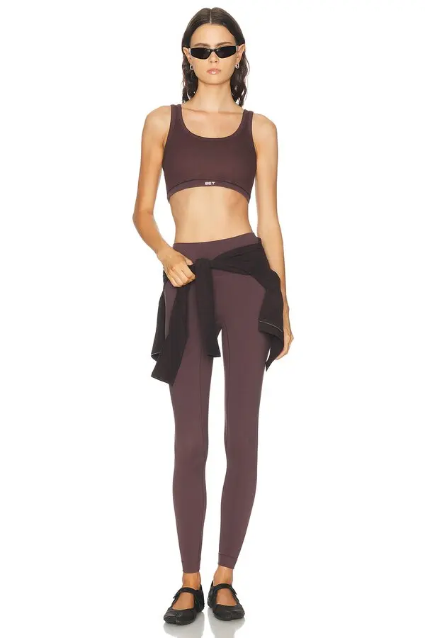 SET ACTIVE Sportbody Sporty Roster Bra In Black - Cacao