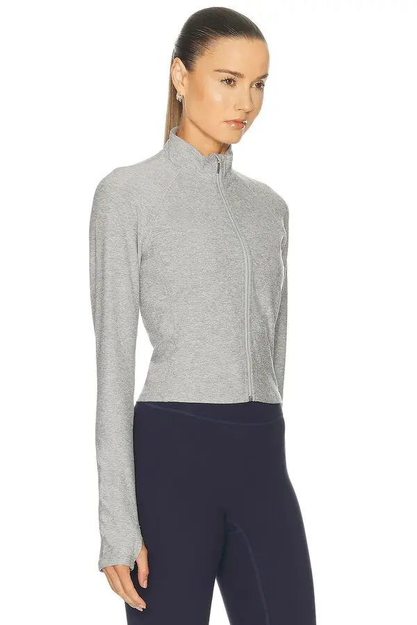 Beyond Yoga Spacedye High Definition Zip-up Jacket - Silver Mist
