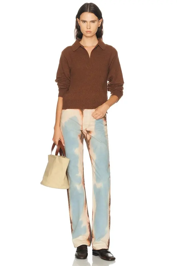 HAIKURE Long Sleeve Sweater - Tabac
