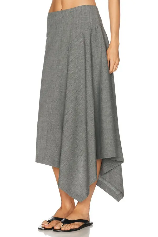 ST. AGNI Wool Asymmetric Skirt