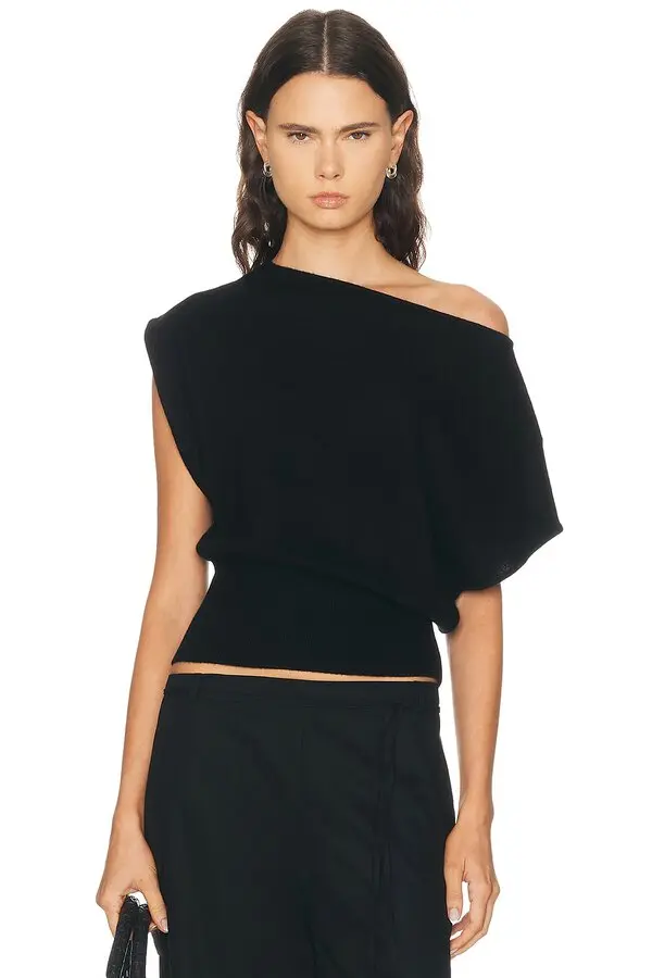 ST. AGNI Cashmere Asymmetric Top