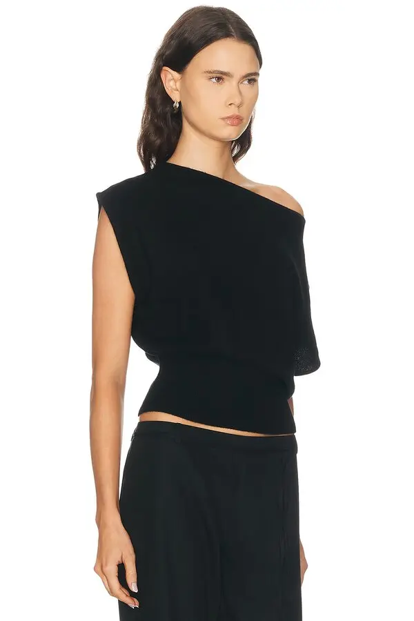 ST. AGNI Cashmere Asymmetric Top
