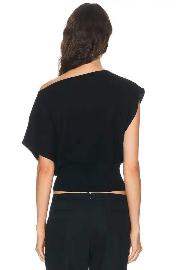 ST. AGNI Cashmere Top - Black