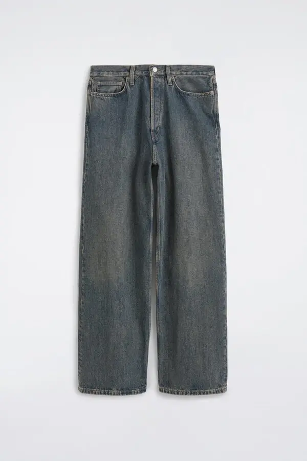 Cos Fold Loose-fit Wide-leg Jeans - Blue