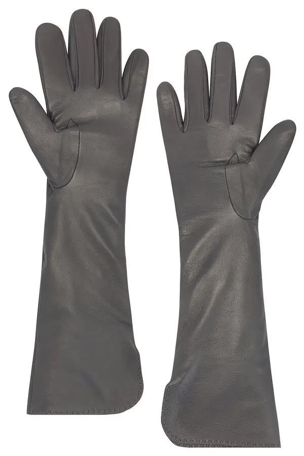 BY MALENE BIRGER Gemilo Leather Gloves - Brushed Grey