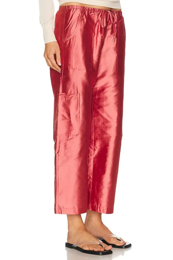 Donni. The Taffeta Drawstring Cargo Pant