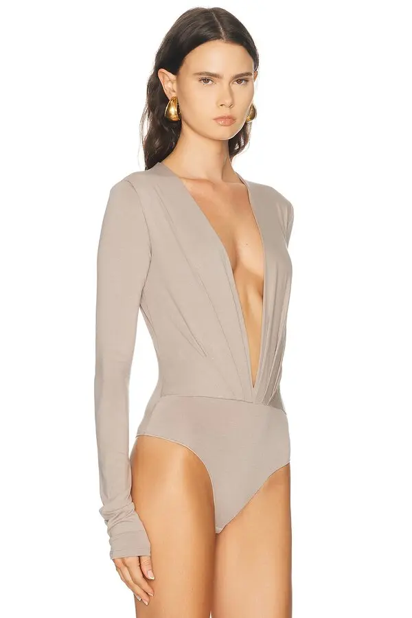 Andamane Zelda Deep V Neck Bodysuit