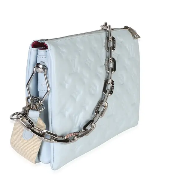 LOUIS VUITTON Light Monogram Embossed Lambskin Coussin Pm
