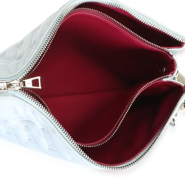 LOUIS VUITTON Light Monogram Embossed Lambskin Coussin Pm - Blue