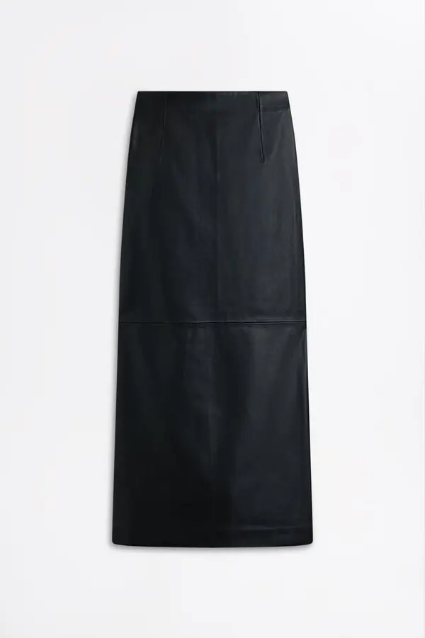 Scanlan Theodore Leather Pencil Skirt - Noir