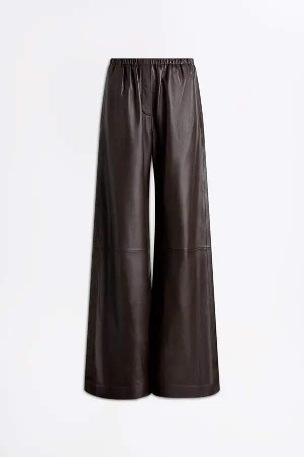Scanlan Theodore Leather Soft Waist Trouser - Cafe