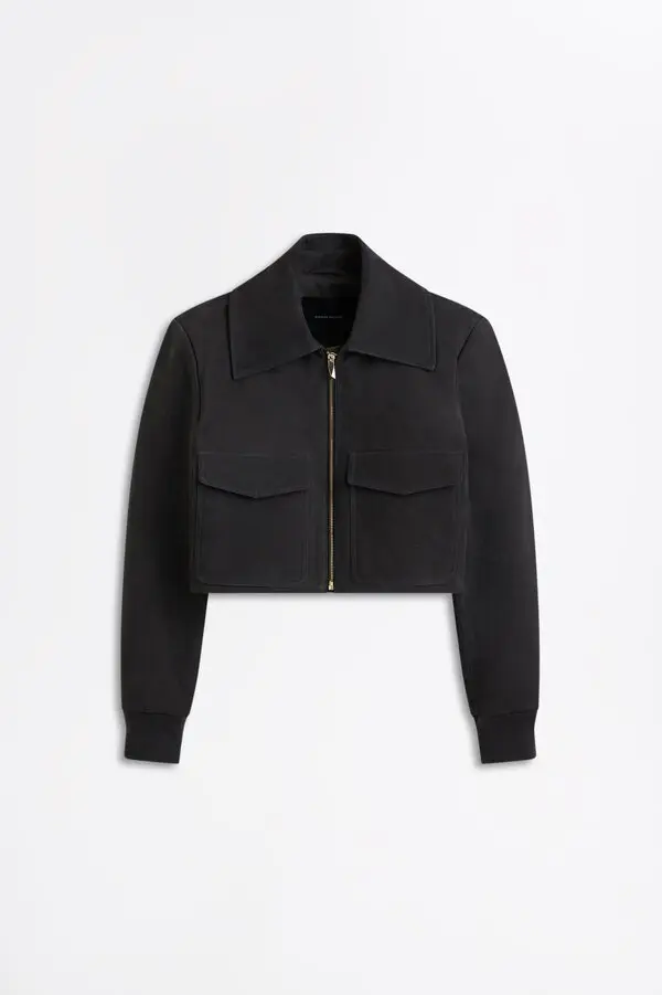 Scanlan Theodore Cropped Patch Pocket Jacket - Anthracite