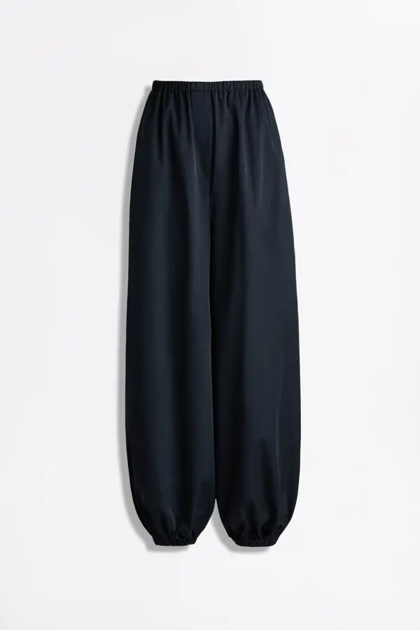 Scanlan Theodore Tech Elastic Barrel Trouser - Navy