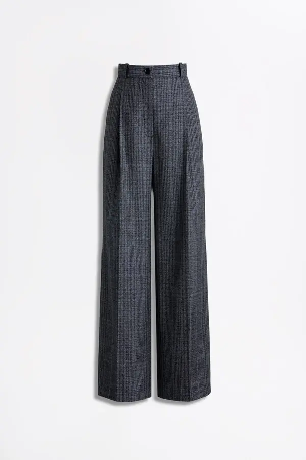 Scanlan Theodore Italian Plaid Trouser - Navy