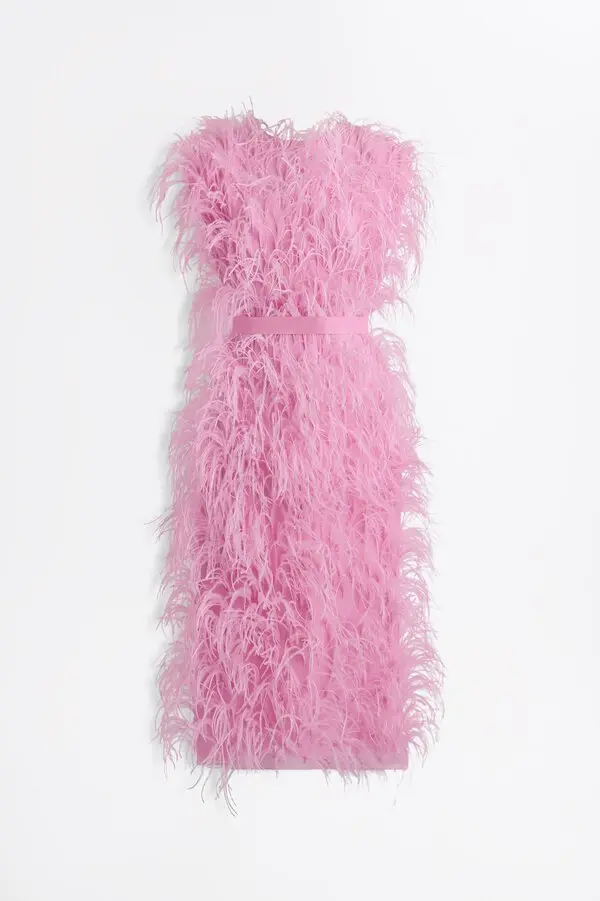 Scanlan Theodore Feather Gown - Pink