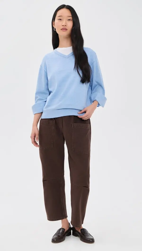 Secular V Neck Long Sleeve Sweater