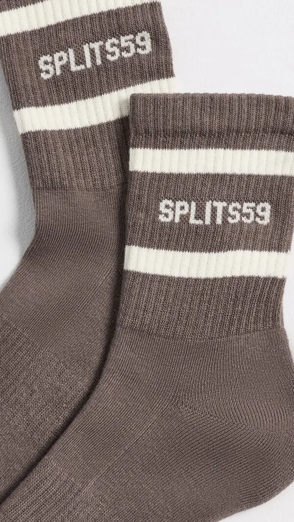 Splits59 Logo Stripe Quarter Socks