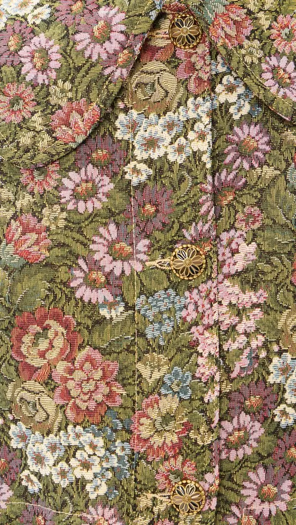 Farm Rio Flower Jacquard Trench Coat