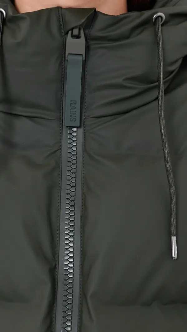 Rains Alta Bomber Puffer Jacket With Drawstring Hood