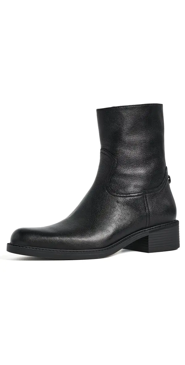 COACH Sculpted C Pointed Toe Booties - Black
