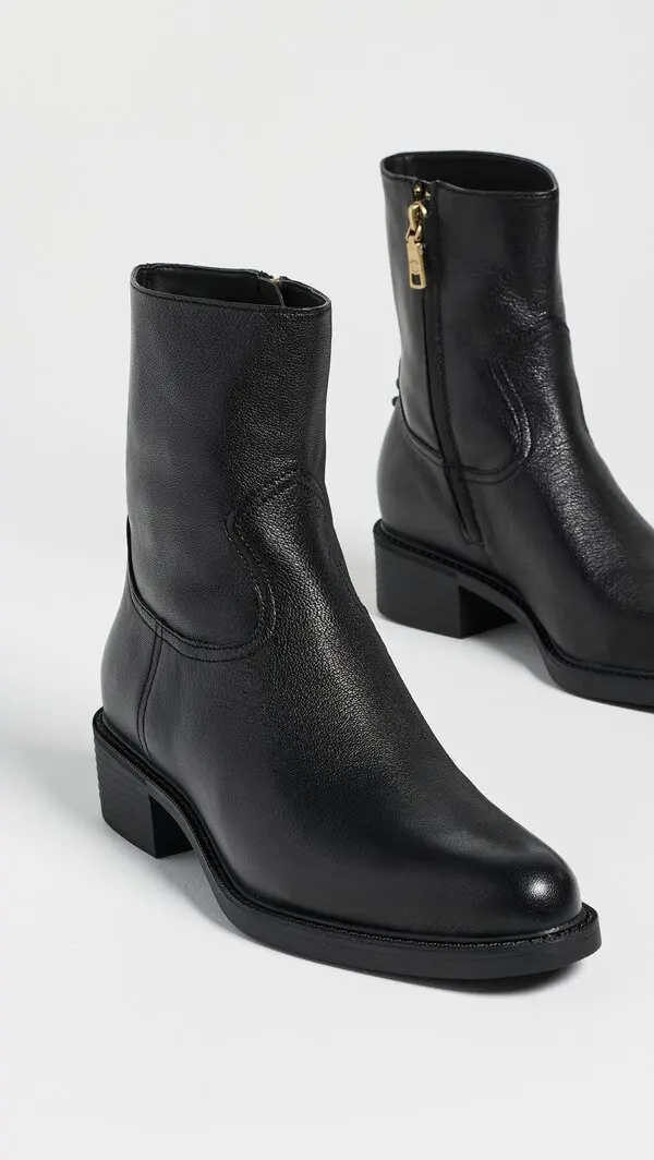 COACH Sculpted C Pointed Toe Booties