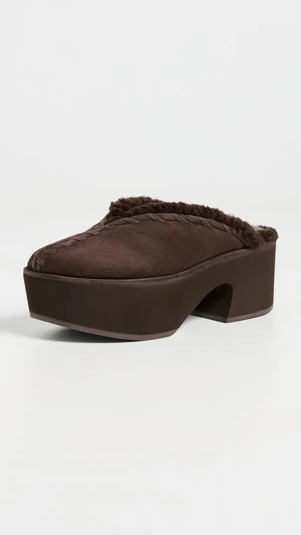 Cult Gaia Tazz Shearling Mules