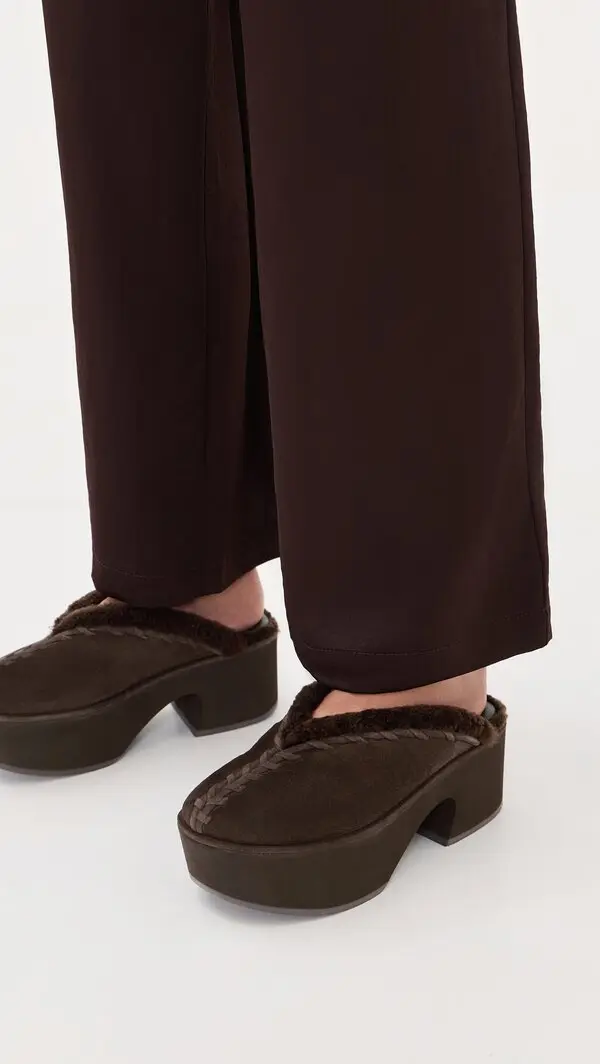 Cult Gaia Tazz Shearling Mules
