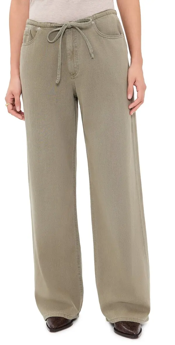 DL1961 Sienna Low Slung Wide Leg Relax Jeans - Clover