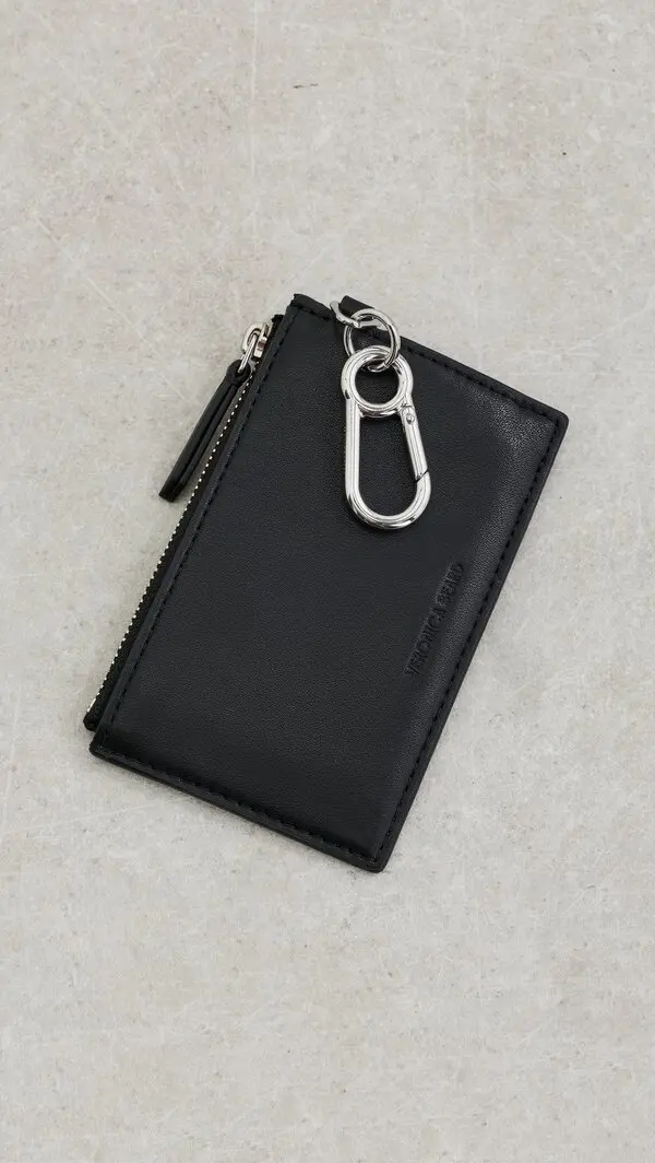 Veronica Beard Snake Embossed Zip Card Holder