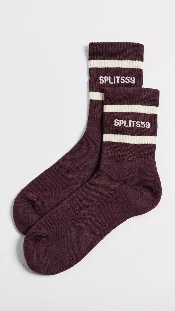 Splits59 Logo Stripe Quarter Socks