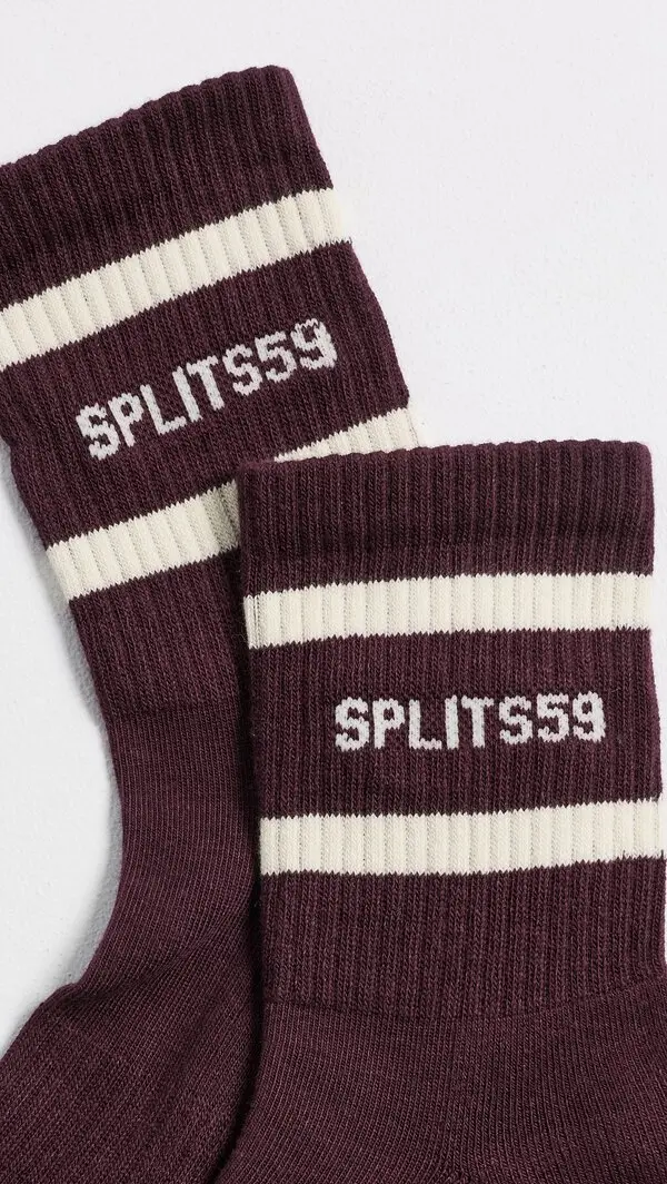 Splits59 Logo Stripe Quarter Socks
