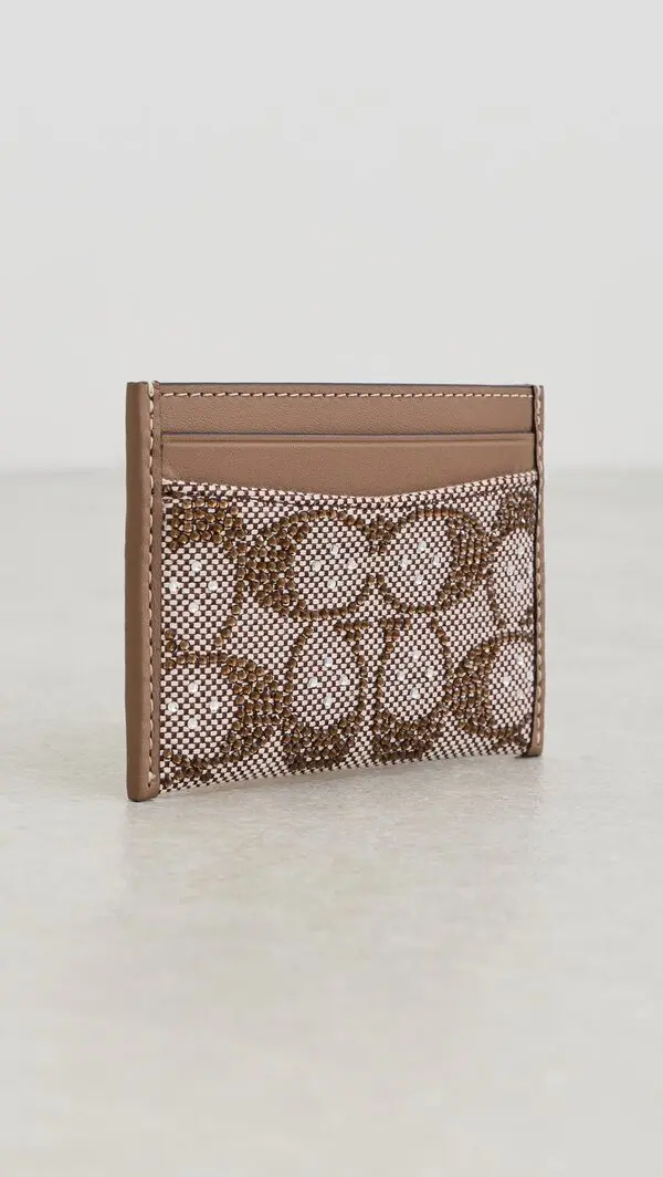COACH Crystal Signature Jacquard Essential Card Case