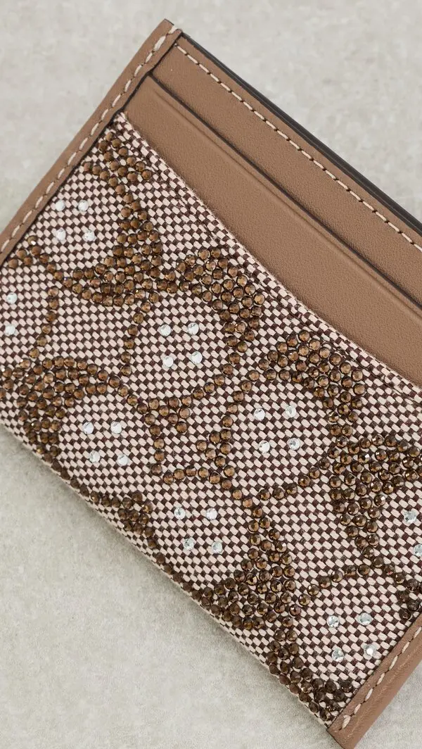 COACH Crystal Signature Jacquard Essential Card Case
