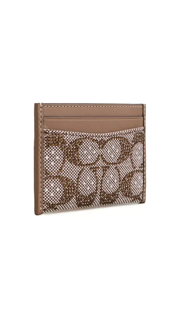 COACH Crystal Signature Jacquard Essential Card Case