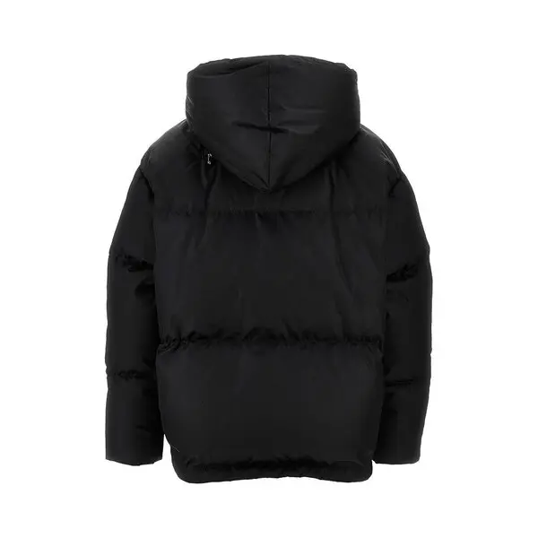 Prada Re-nylon Hooded Down Jacket With Rear Pocket