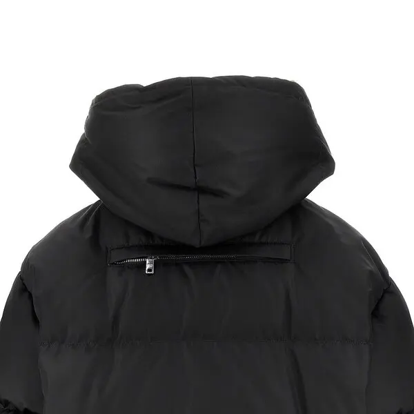 Prada Re-nylon Hooded Down Jacket With Rear Pocket
