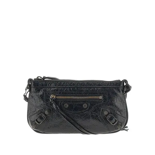 Balenciaga Le City' Arena Leather Pouch - Black
