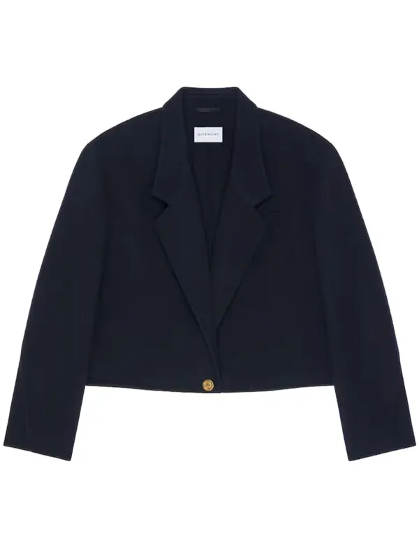 Givenchy Cropped Boxy Tailoring Coat - Blue